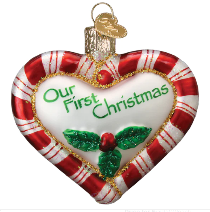 Peppermint Heart Old World Ornament - Laurel Ridge Antiques & Christmas ...