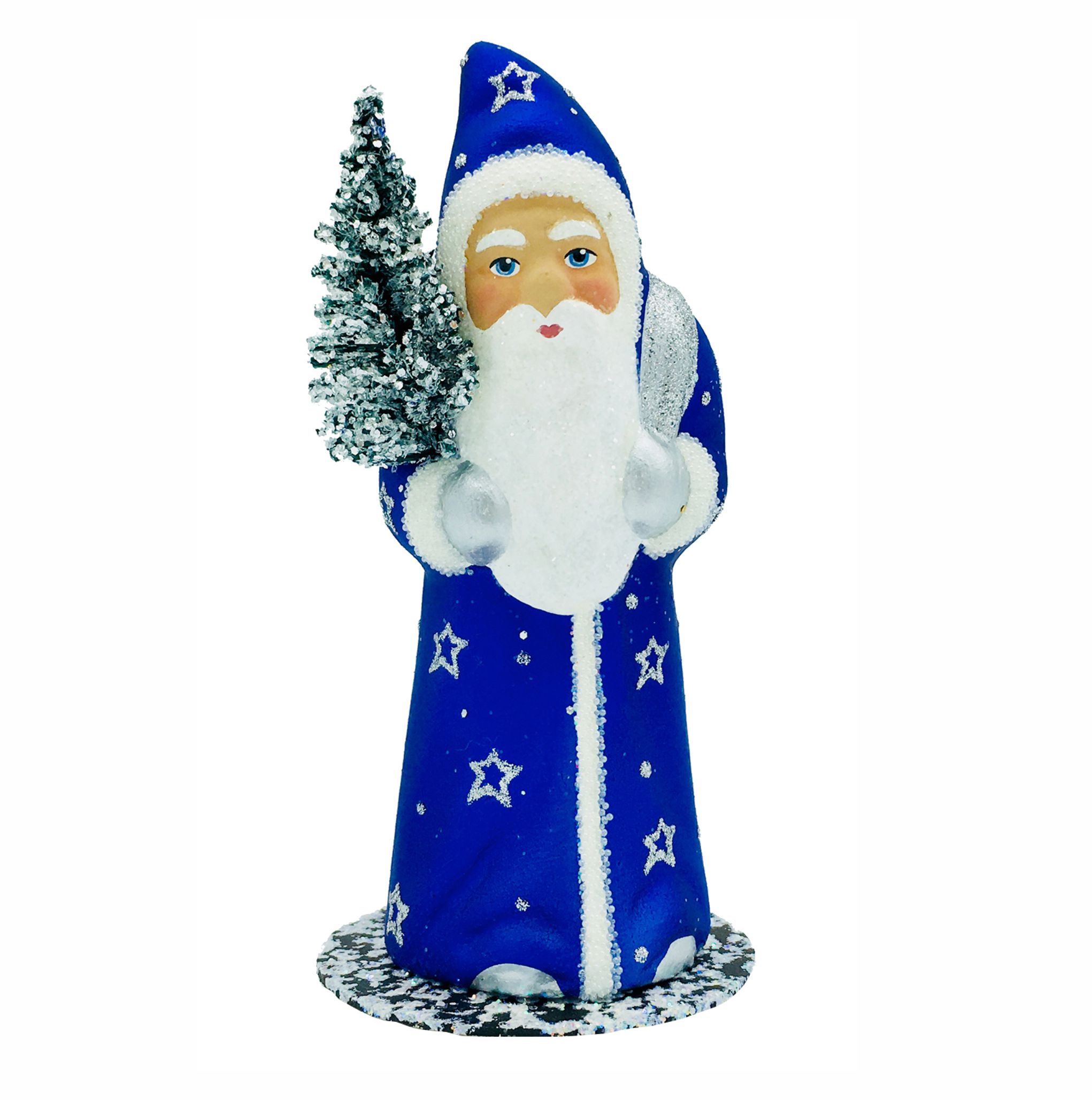 Ino Schaller Blue Santa with Stars - Laurel Ridge Antiques & Christmas ...