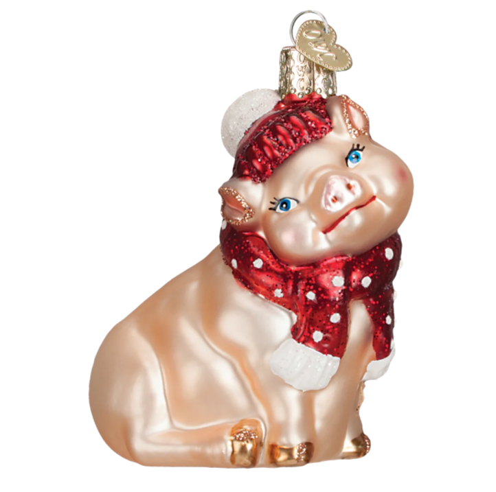 Snowy Pig Old World Ornament - Laurel Ridge Antiques, Inn, & Christmas ...