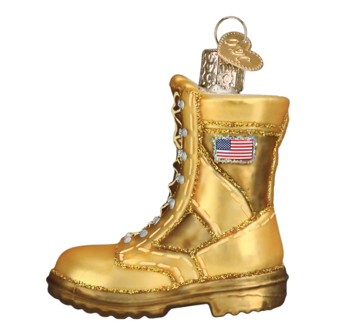 Military Boot Old World Ornament - Laurel Ridge Antiques & Christmas & Inn